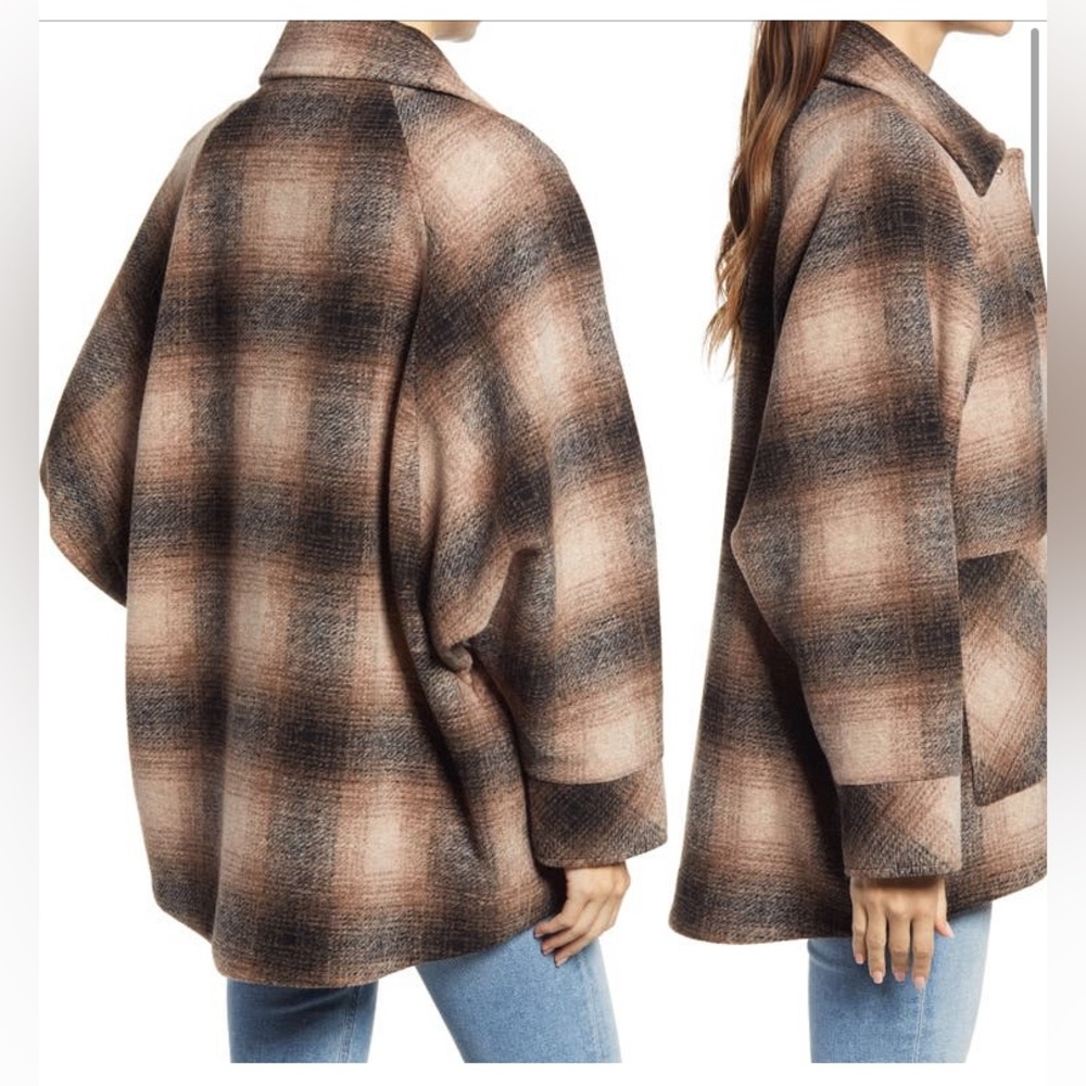 Iso Pendleton | Alexandria Wool Blend Cape Coat - Gem